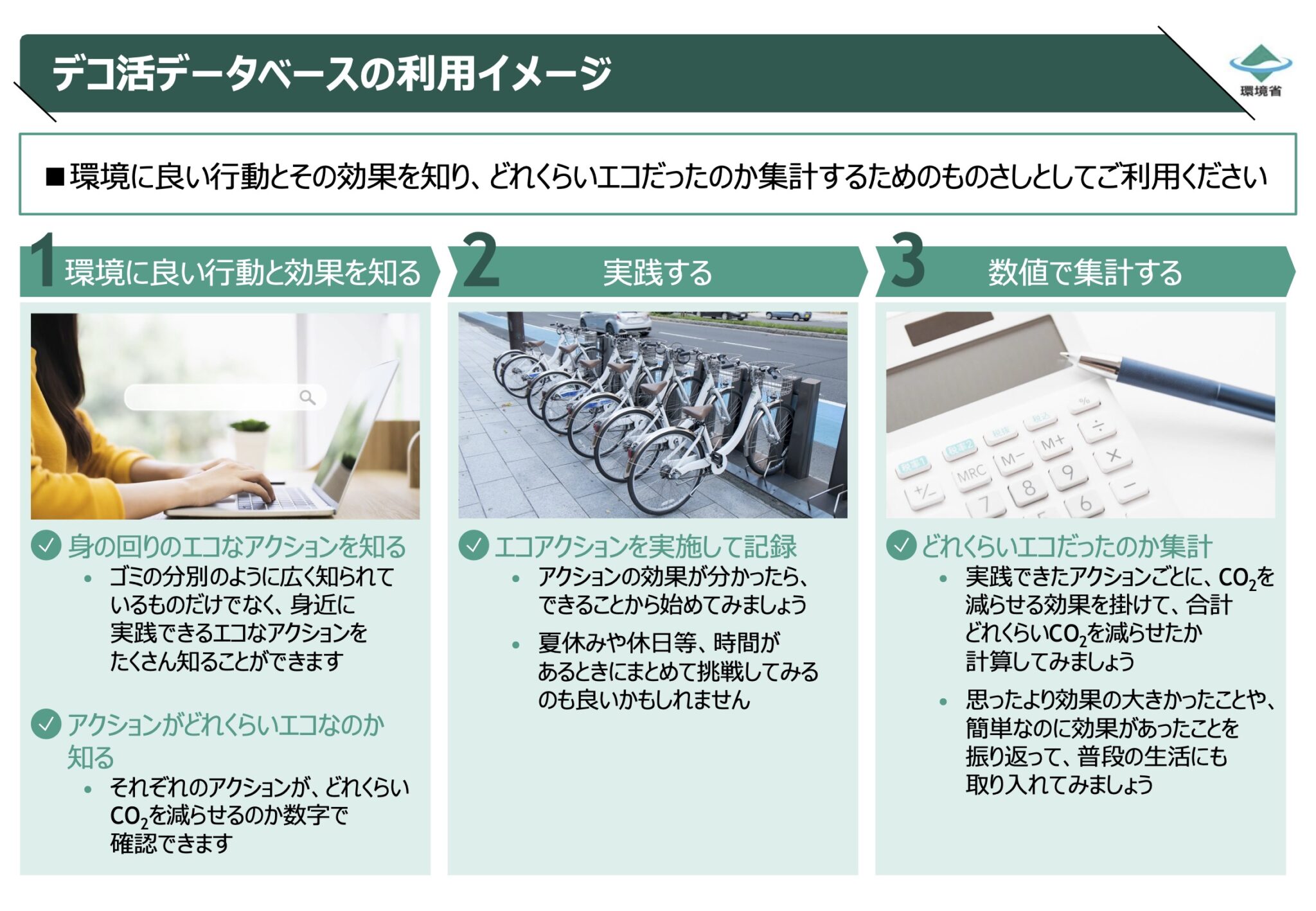 0-00 デコ活データベース CO2の可視化に関する資料 | JCCCA 全国地球温暖化防止活動推進センター